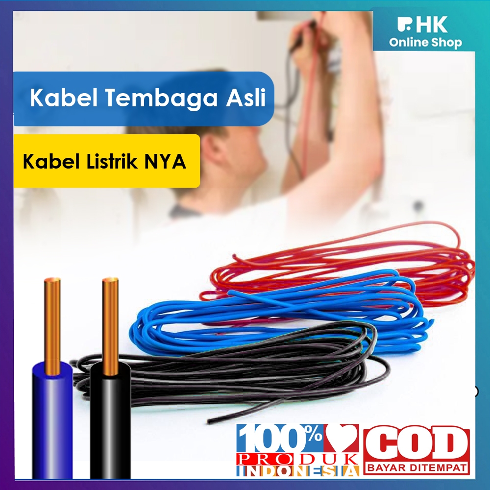 Jual Kabel Listrik tembaga murni NYA 1.5mm - Standar SNI - Panjang 3 ...