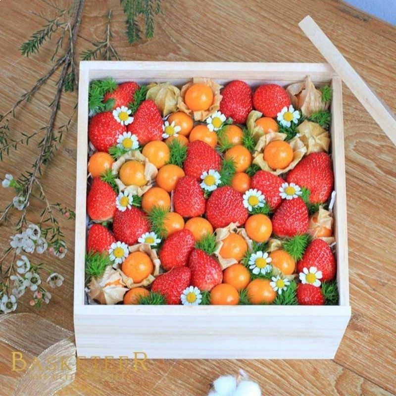 Jual the box orange and strawberries bouquets bucket buket buah segar ...