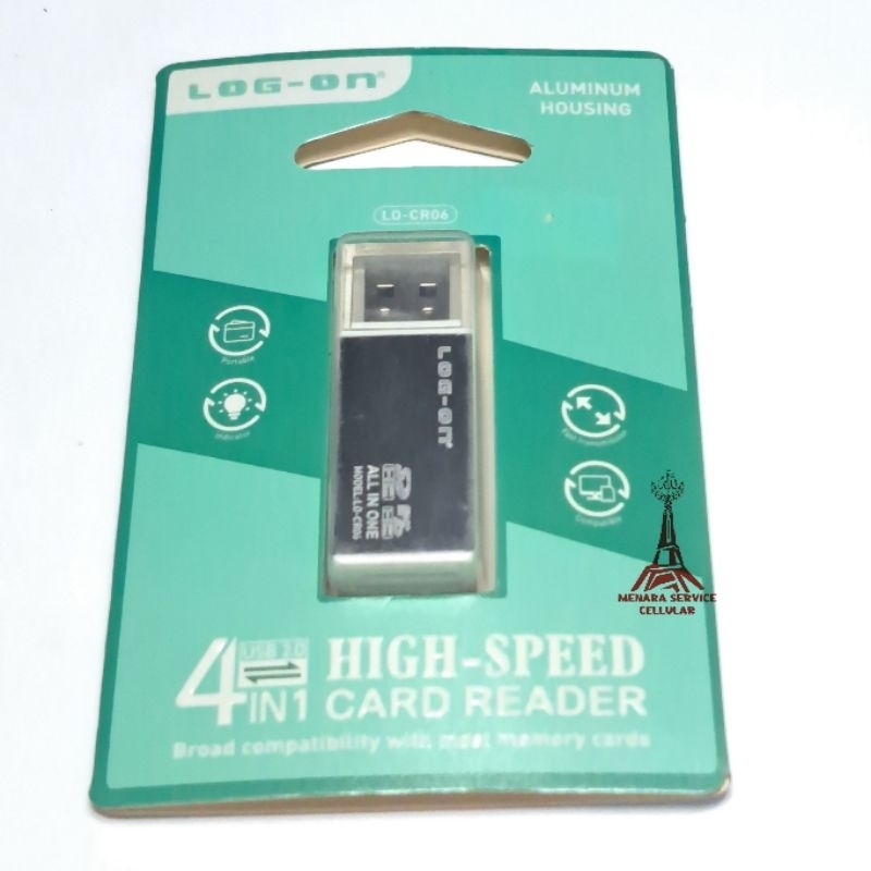 Jual Log-on High Speef Card Reader 4 in 1 USB2.0 LO-CR06 | Shopee Indonesia