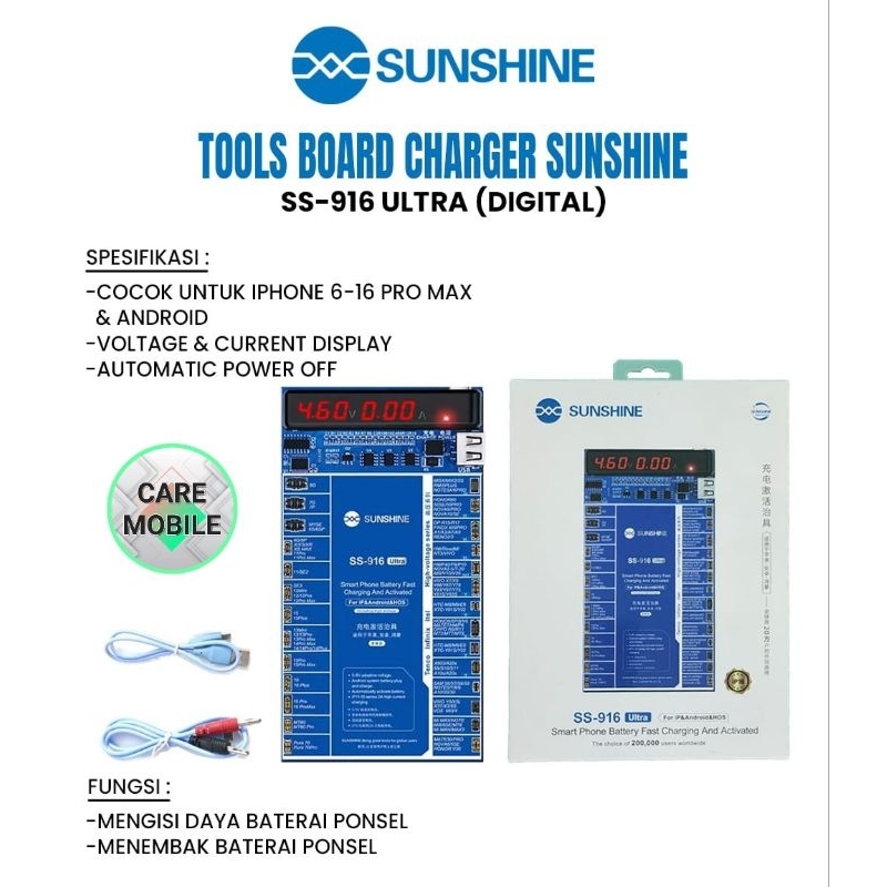 Jual BOARD CHARGER /ACTIVATOR BATERRY SUNSHINE SS-916 ULTRA (DIGITAL) | Shopee Indonesia