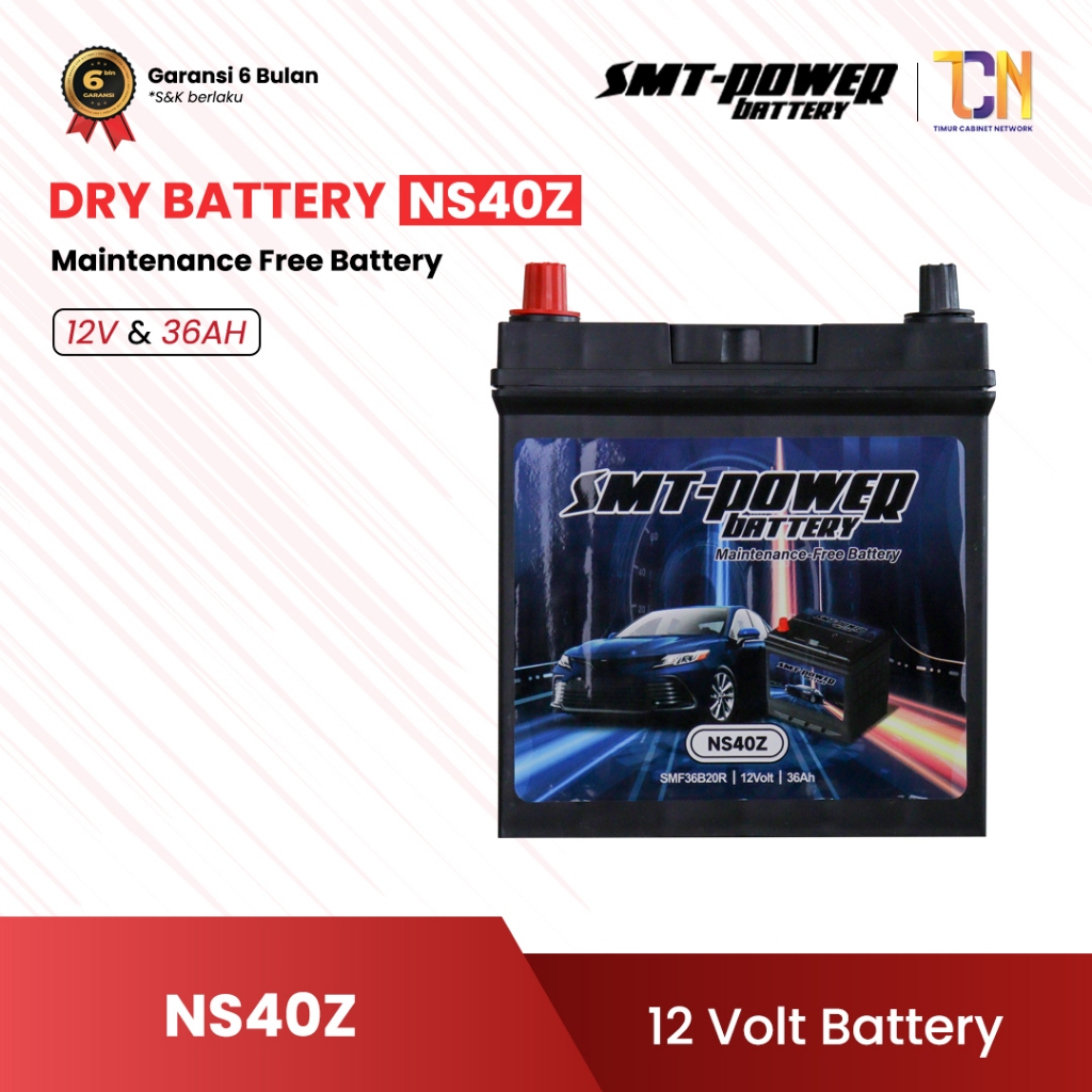 Jual SAMOTO SMT Power Battery Aki Mobil NS40Z 12 Volt 36AH Baterai Kering Mobil Maintenance Free ...