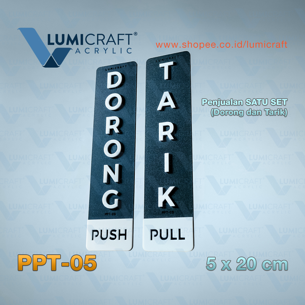 Jual Sign Tarik Dorong Pintu / Push Pull (Satu Set) - Akrilik Minimalis ...