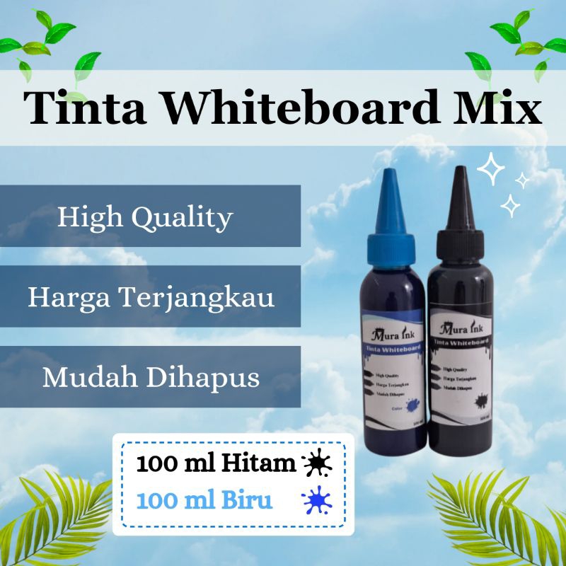 Jual Tinta Whiteboard Mix Biru dan Hitam Mura Ink | Shopee Indonesia