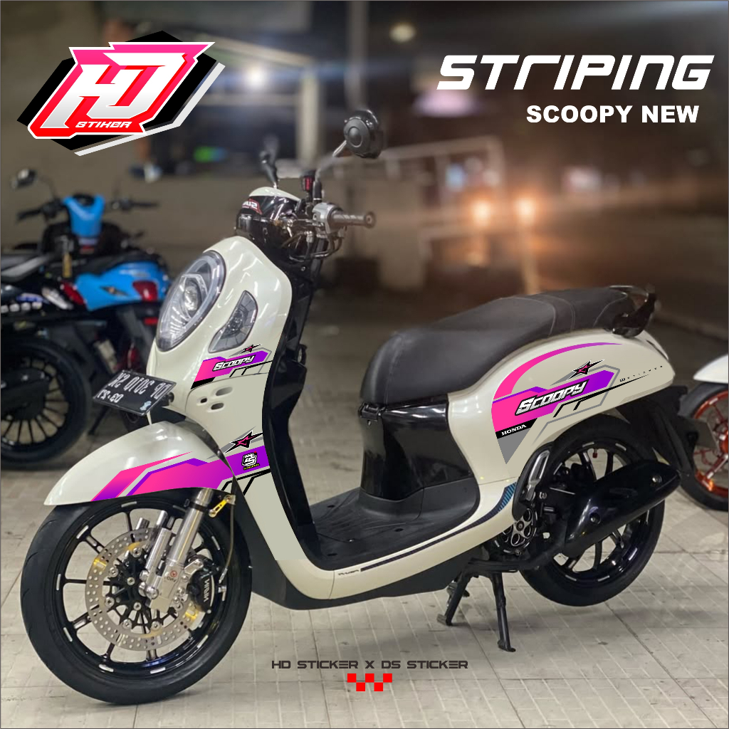 Jual Stiker Striping Honda Scoopy 2021-2023 List Variasi Scoopy Fi New ...