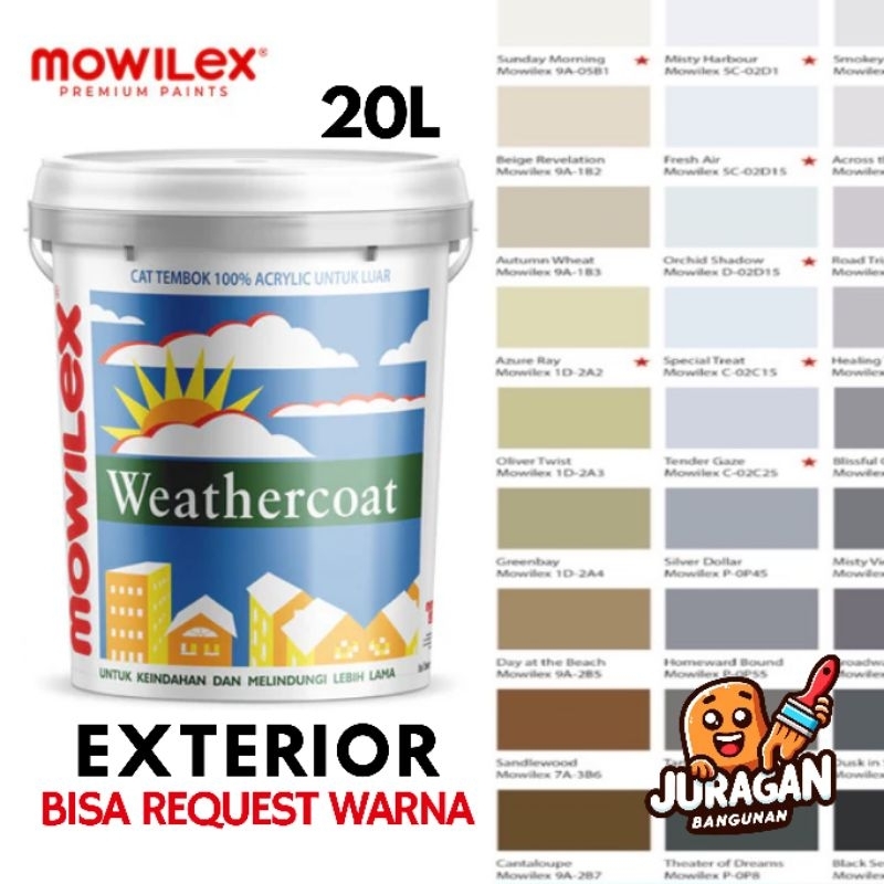 Jual MOWILEX Weathercoat Exterior 20L Bisa Request Warna | Cat Tembok ...