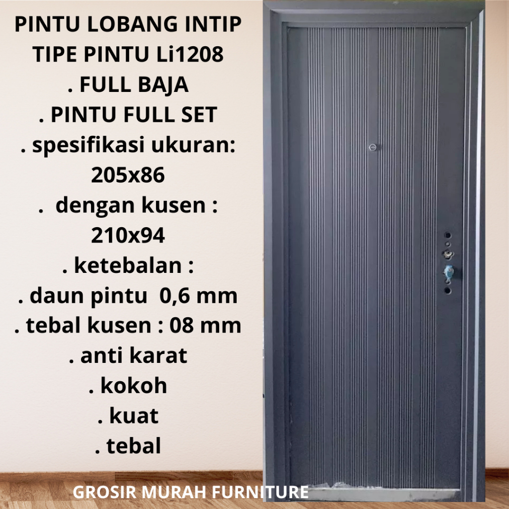 Jual Pintu Utama LOBANG Intip / Pintu Baja / Pintu rumah / Pintu Full ...