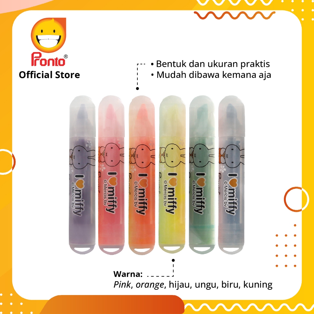 Jual Pronto Mini Highlighter 6 colors/set | Shopee Indonesia
