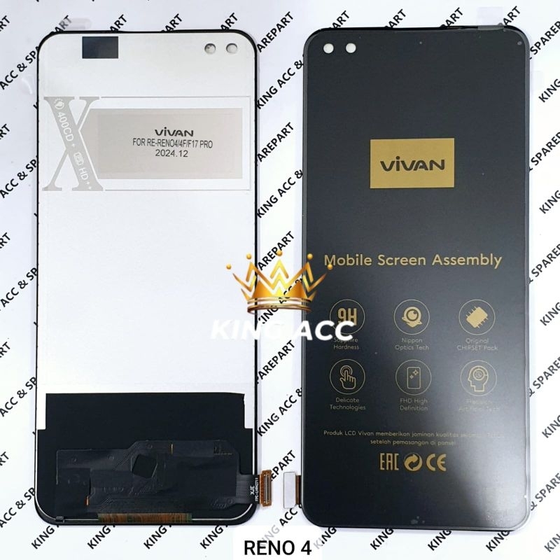 Jual NEW VIVAN LCD TOUCHSCREEN OPP RENO 4 / RENO 4F / RENO 4 LITE / A93 ...