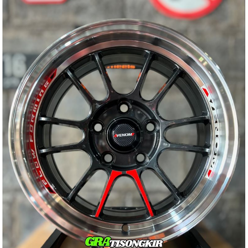 Jual velg mobil ring 15 VENOM JF FLOW FORMING LEBAR 7 PCD 5X114,3 velg ...