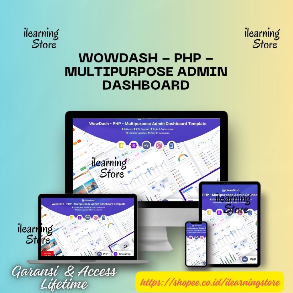 Jual [P4] WowDash - PHP - Multipurpose Admin Dashboard | Shopee Indonesia
