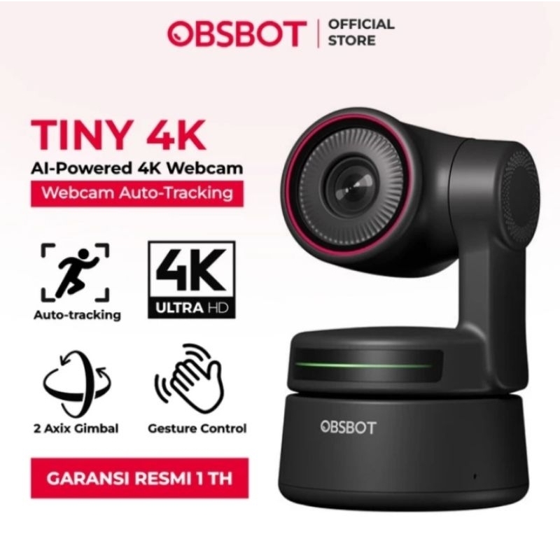 Jual OBSBOT TINY 4K AI-POWERED PTZ 4K WEBCAM | Shopee Indonesia