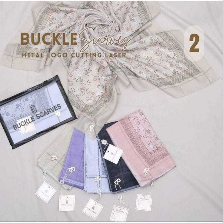 Jual { POUCH BISA SERAGAM } SEGIEMPAT VOAL MOTIF PREMIUM BUCKLE SCRAVES ...