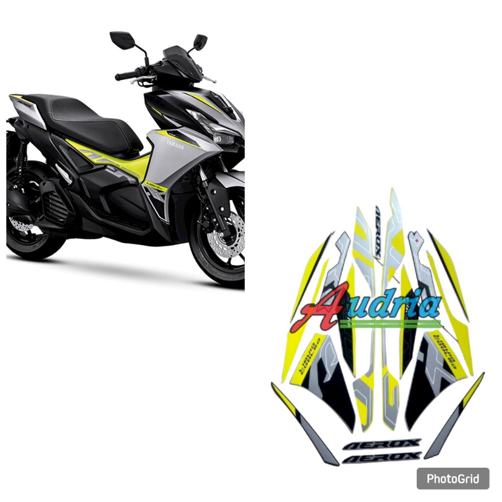 Jual Striping Sticker Motor Yamaha aerox alpha vva 155 2025 silver ...