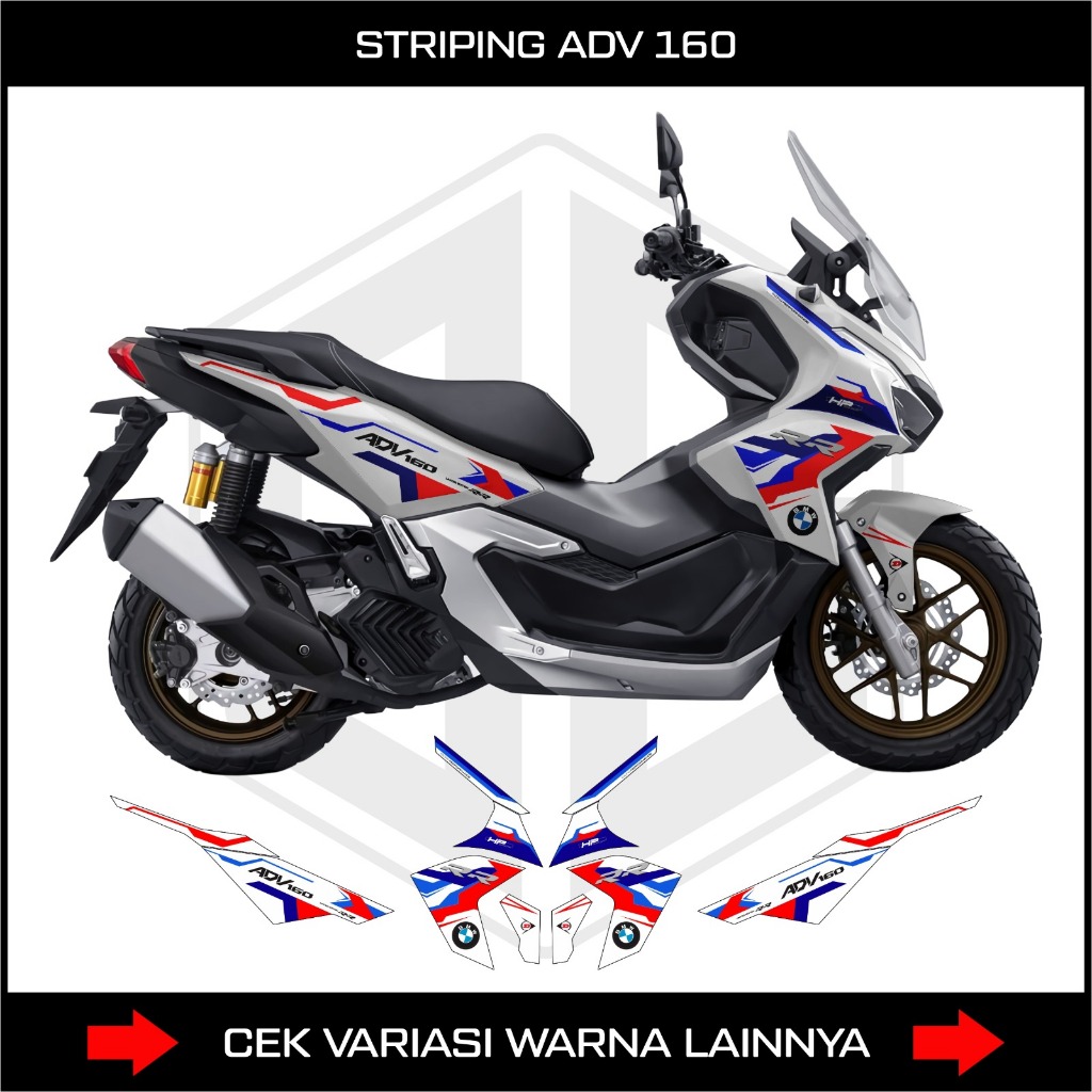 Jual STICKER STRIPING HONDA ADV 160 LIVERY BMW TRICOLOR / LISS STIKER ...