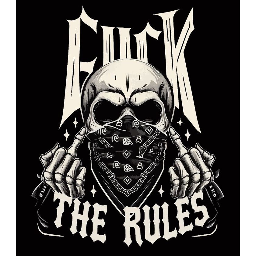 Jual Sablon Gosok - THE RULES - Siap Setrika - Sablon Desain Lengkap ...
