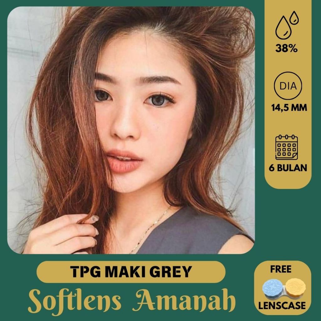 Jual Softlens TPG MAKI GREY 14,5MM / Softlens Amanah / Softlen / Soflen ...
