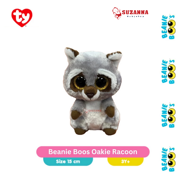 Jual TY Beanie Boos Oakie Racoon (Regular) || Boneka Rakun | Shopee ...