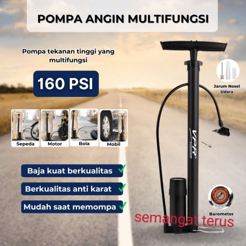 Jual VPR Pompa Angin Ban Sepeda Dan Motor Kompa Sepeda Meter Tekanan ...