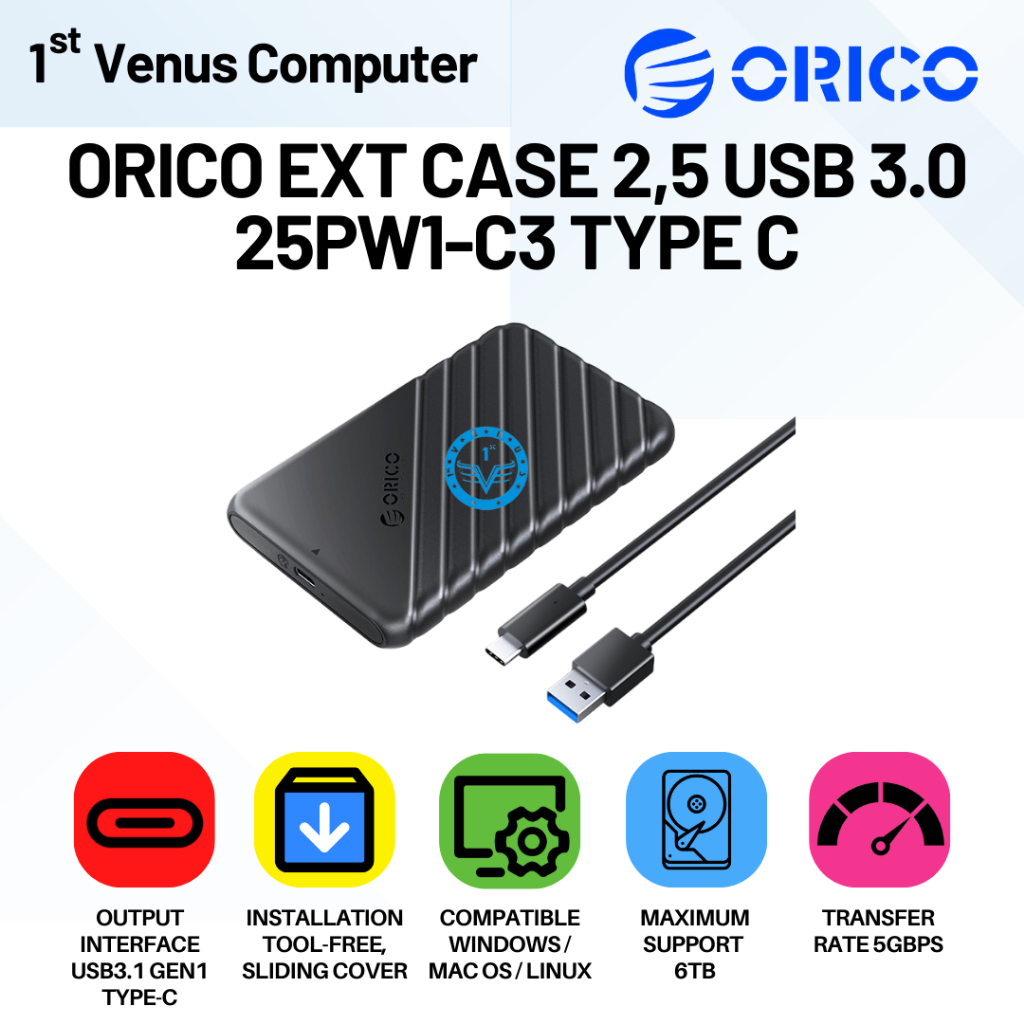 Jual Orico External Case SSD / HDD Enclosure 2.5" Inch SATA SSD & HDD ...