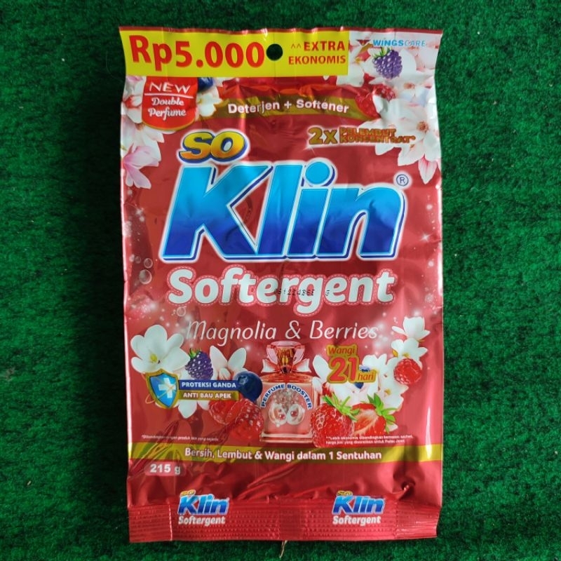 Jual (5 Pcs) SoKlin Softergent Bubuk 215 Gr (So Klin 5000) | Shopee ...