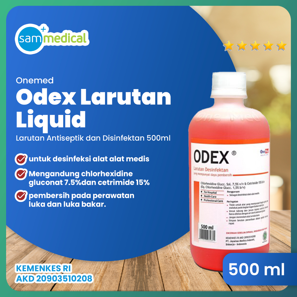 Jual One Med ODEX Larutan Desinfectant 500ml / Desinfektan Pembersih Instrument | Shopee Indonesia