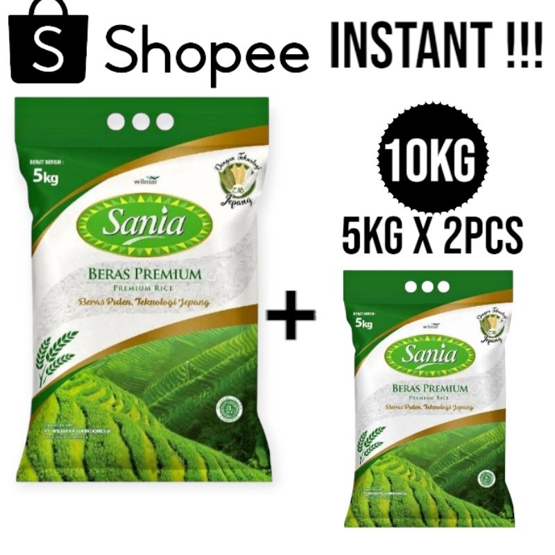 Jual PROMO !!! BERAS PREMIUM MERK SANIA 10KG KEMASAN (5KG X 2PCS ...