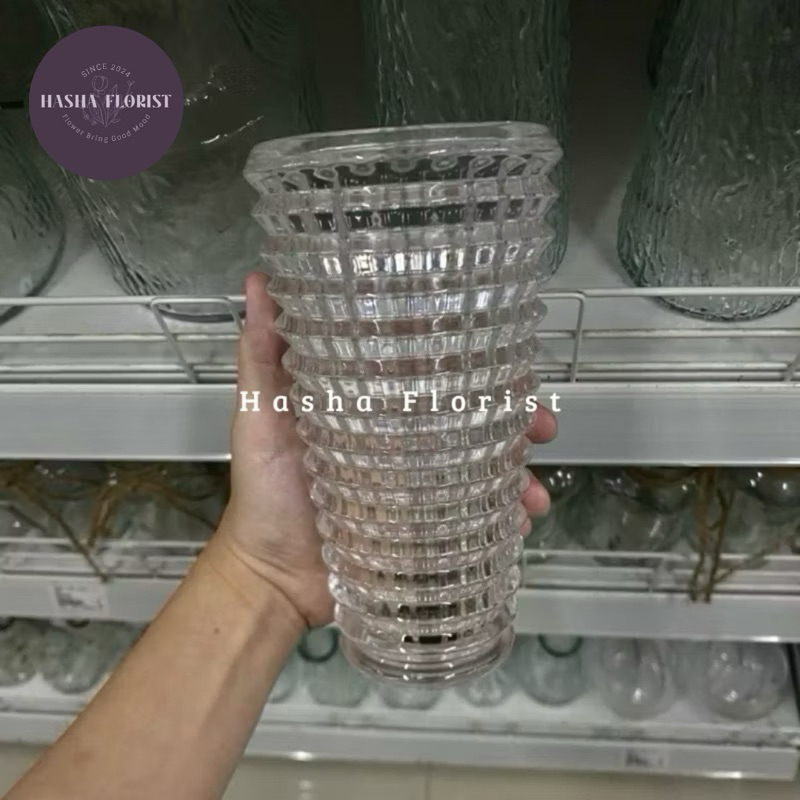 Jual Vas Bunga Kaca Bening Aesthetic - By Hasha Florist | Shopee Indonesia