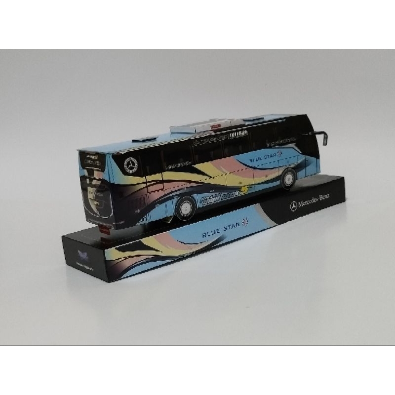 Jual MINIATUR BIS BUS PAPERCRAFT JETBUS 5 JB5 BLUE STAR ADIPUTRO ...