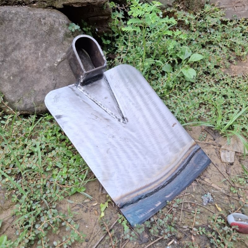 Jual cangkul tanah bahan baja putih anti lengket - cangkul terek cocok ...