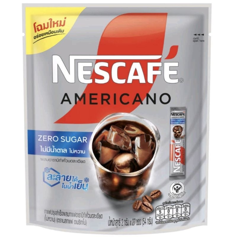 Jual Nescafe Americano Zero Sugar Biru 2gr x 27 packs | Shopee Indonesia