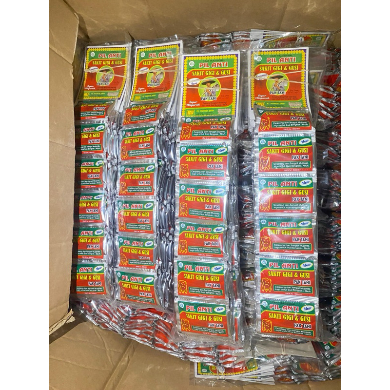 Jual pil anti sakit gigi dan gusi merah ( 1 Slop isi 5 hanger ...
