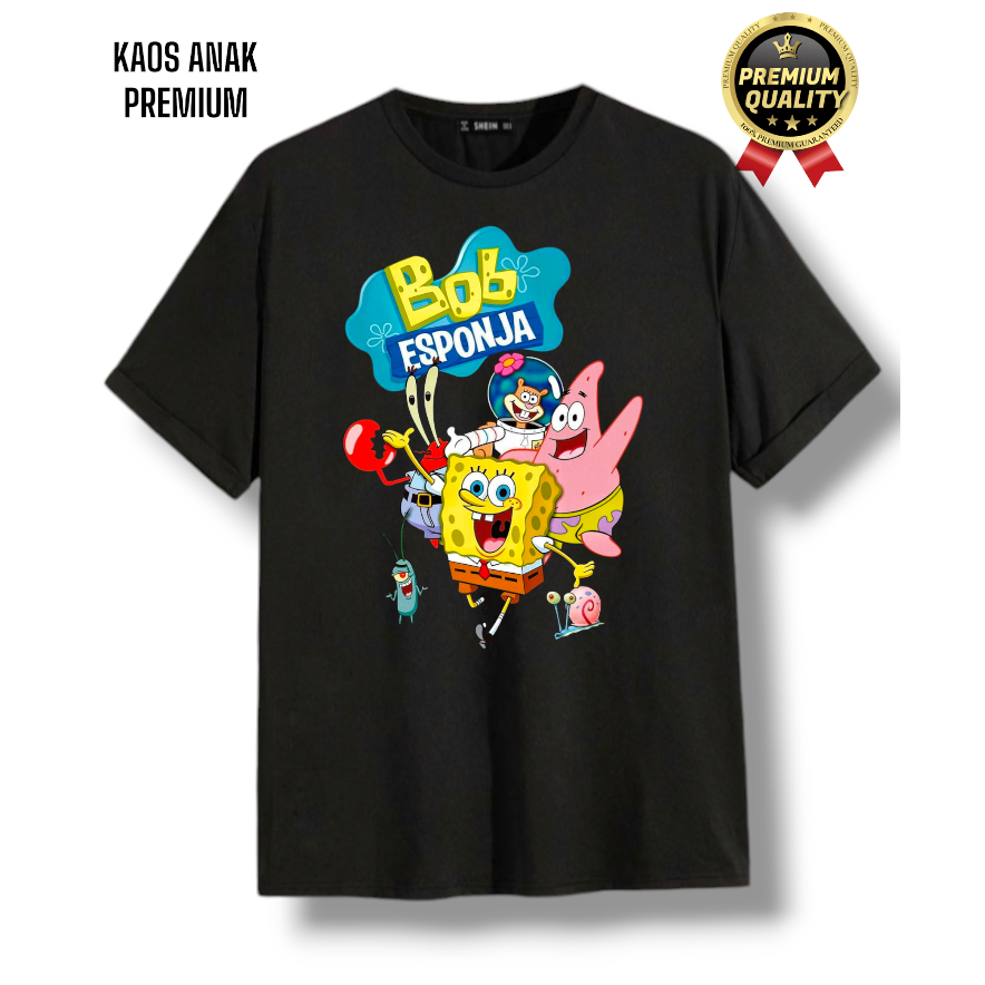 Jual Baju Kaos Anak Kartun Spongebob Squarepants 1-10 Tahun | Shopee ...
