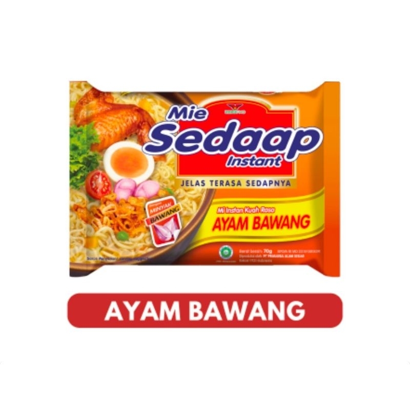 Jual Mie Sedaap Instant Rasa Ayam Bawang 70gr Per Bungkus | Shopee ...