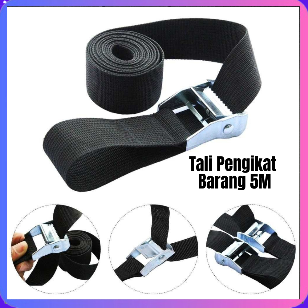 Jual Telter tali pengikat barang 5meter tali pengikat barang 5m ratchet ...