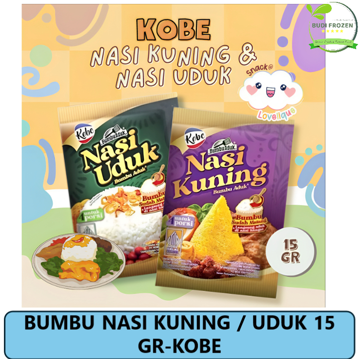 Jual BUMBU NASI KUNING / BUMBU NASI UDUK INSTANT - KOBE 15 GR | Shopee ...