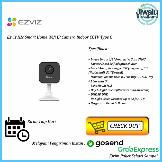 Jual Ezviz H1c Smart Home Wifi IP Camera Indoor CCTV Type C | Shopee ...