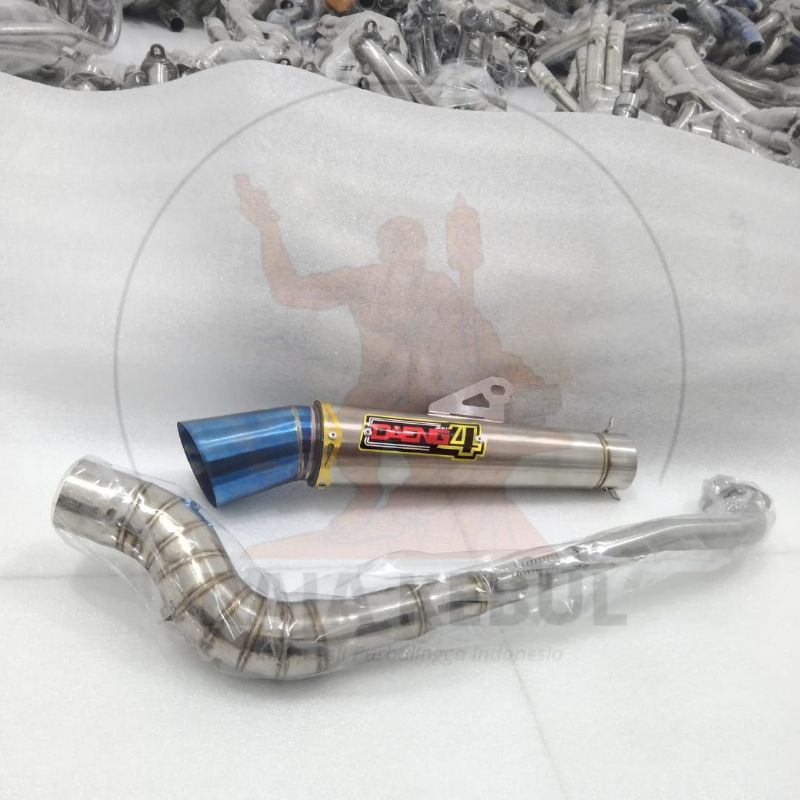 Jual Daeng Sai4 Canister open pipe 51mm for wave 100/110/125 Xrm 100 ...