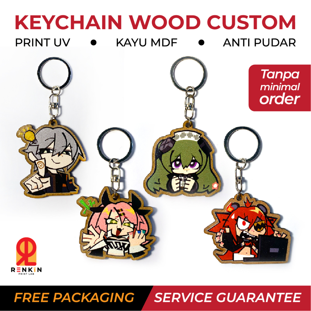 Jual Gantungan Kunci Kayu Custom | Custom Wood Keychain | Shopee Indonesia