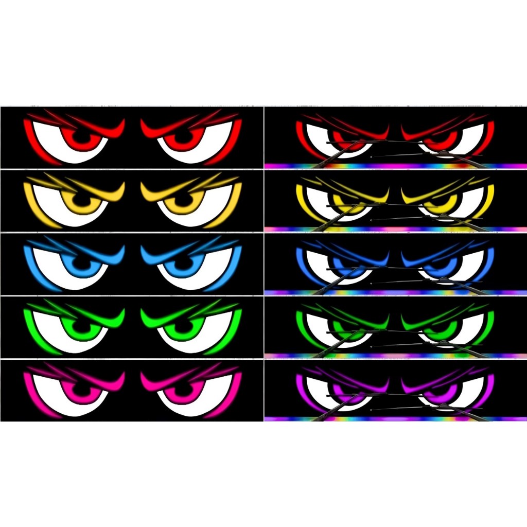 Jual 10 PCS STIKER MATA BUS TRUK MINIATUR / STIKER LAMPU MATA BUS TRUK ...