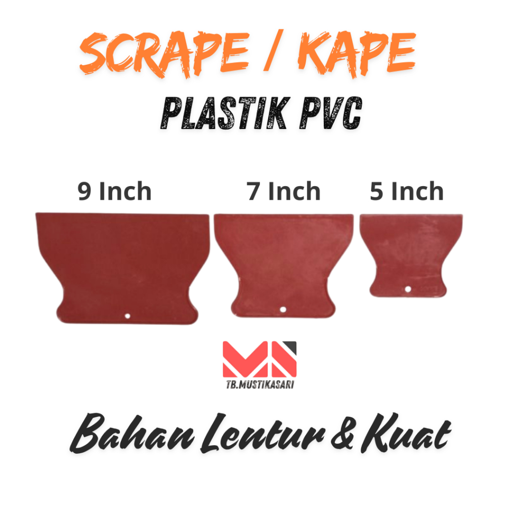 Jual Kape Plastik Scrape PVC Lentur Dan Kuat 5 Inch 7 Inch 9 Inch ...