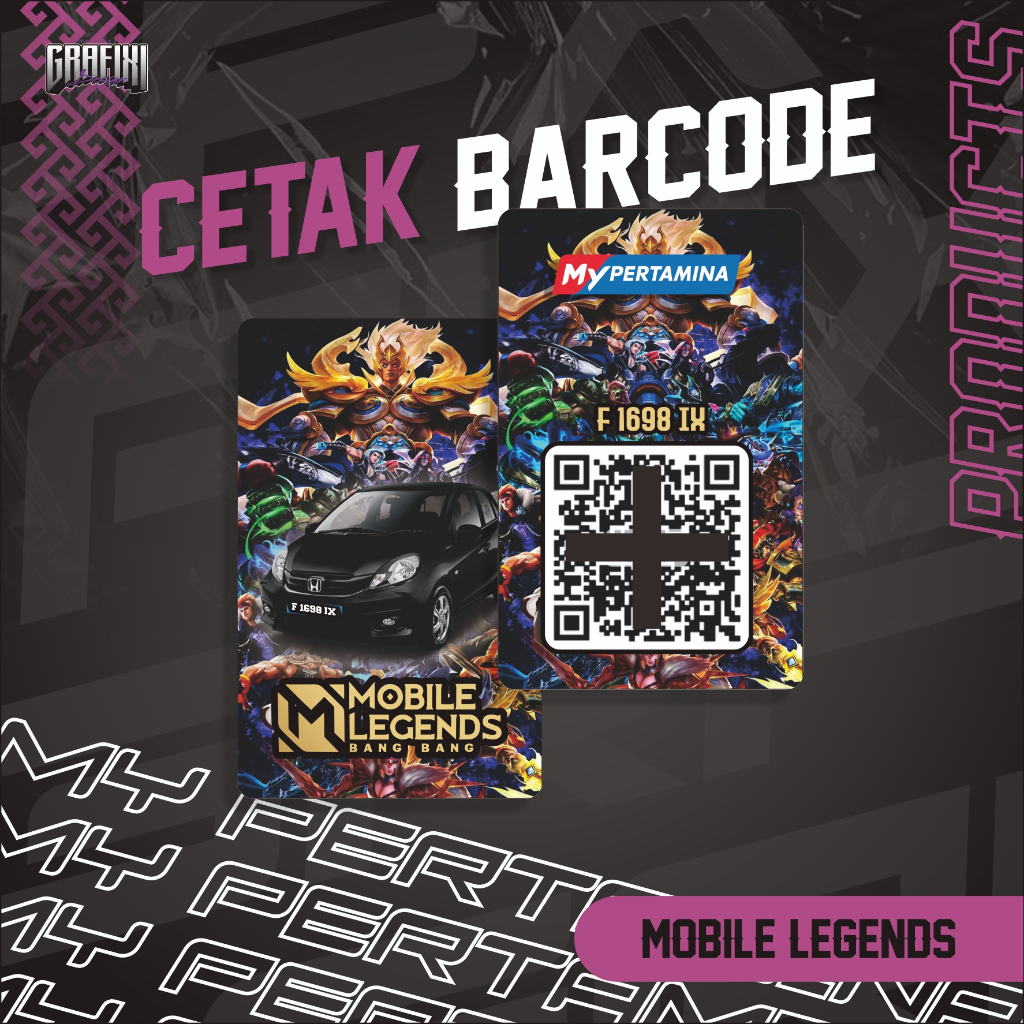Jual CETAK BARCODE MY PERTAMINA KARTU PVC TEMA MOBILE LEGENDS CUSTOM 2 ...