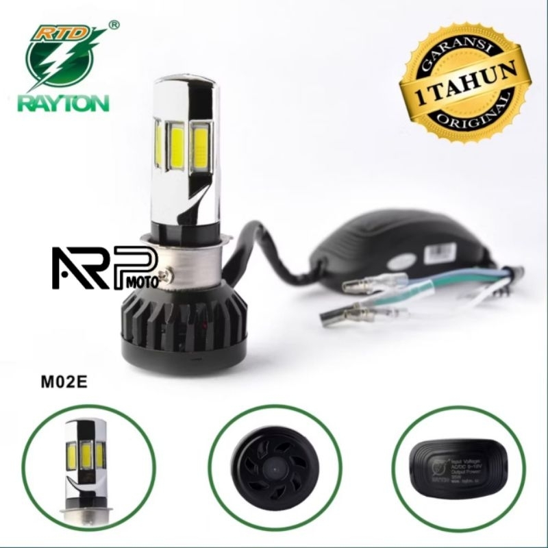 Jual LAMPU MOTOR MOBIL H4 H6 LED 6 SISI WHITE 35WATT RAYTON RTD M02E ORIGINAL 100% GARANSI TAHUN ...