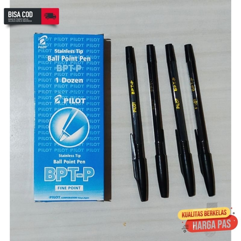 Jual Pulpen Pilot BPTP / Pen Ballpoint BPT-P 1 pack isi 12 pcs | Shopee ...