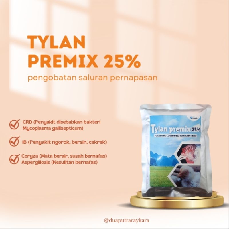 Jual Tylan premix 25% @100gram, OBAT PENYAKIT PERNAPASAN PADA AYAM | Shopee Indonesia