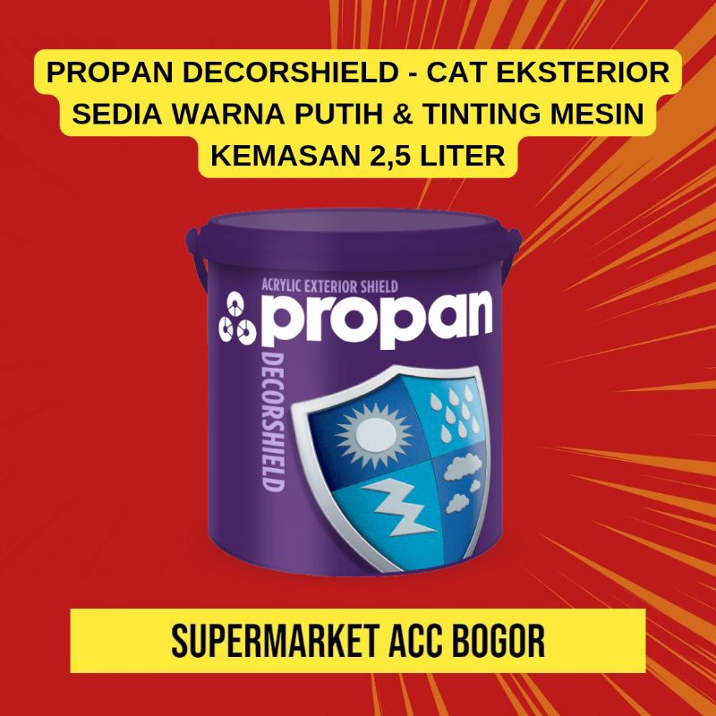 Jual Propan Decorshield Cat Tembok Premium Exterior Warna Putih 2,5 ...