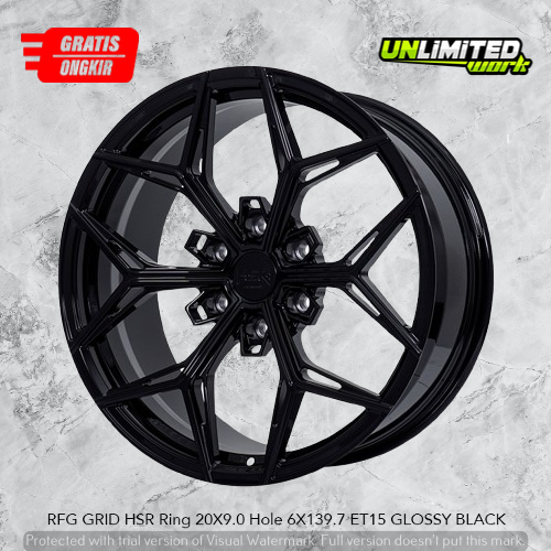Jual Velg HSR R20 Pcd 6X139 Mobil Pajero Fortuner Model Forged Original Tipe RFG GRID Black ...