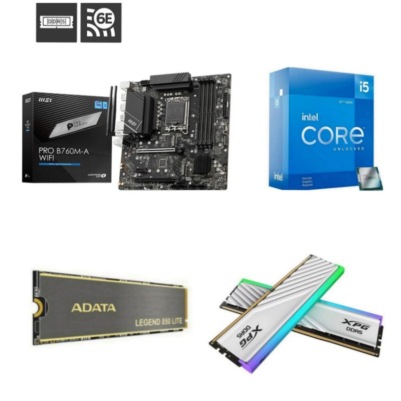 Jual Paket Processor Intel Core i5 12400 / i5 12400F Box Gen 12 LGA 1700 RAM DDR5 16GB / 32GB ...