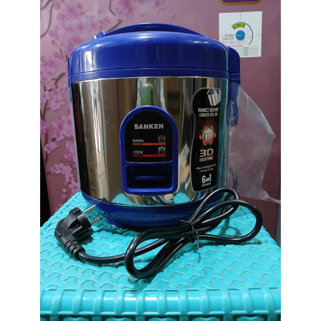 Jual Penanak Nasi Magicom Rice Cooker Sanken SJ 120 H Bahan Stainless ...