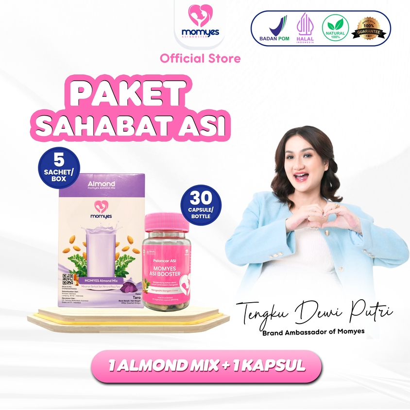 Jual MOMYES ASI BOOSTER - BUNDLING ALMOND MIX + KAPSUL | Shopee Indonesia