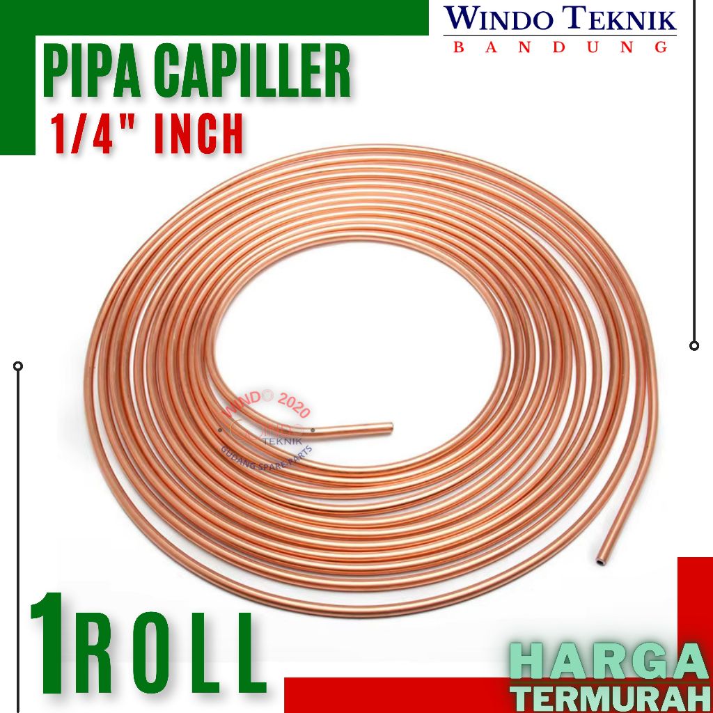Jual PIPA TEMBAGA SINGLE 1/4" INCI TEBAL PER 1ROLL | COPPER PIPE ...